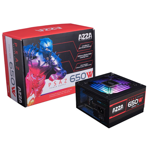 Prodacom :: POWER SUPPLY 650W AZZA 80 PLUS BRONZE GAMING ARGB PSU650WD